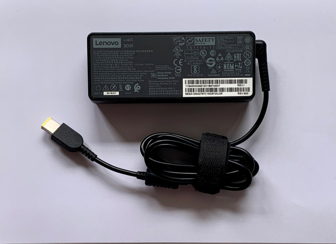 Lenovo W Ac Adapter With Pin Plug Power Cord Computers Tech Parts Accessories