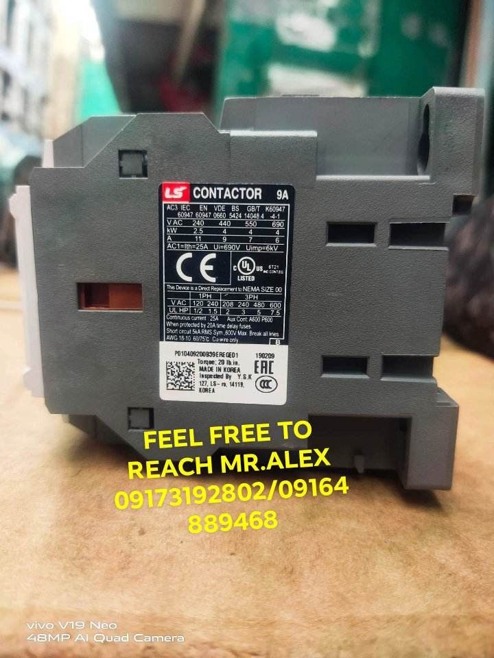 Magnetic Contactor (Specs: 220V/ 9amp), Commercial & Industrial ...