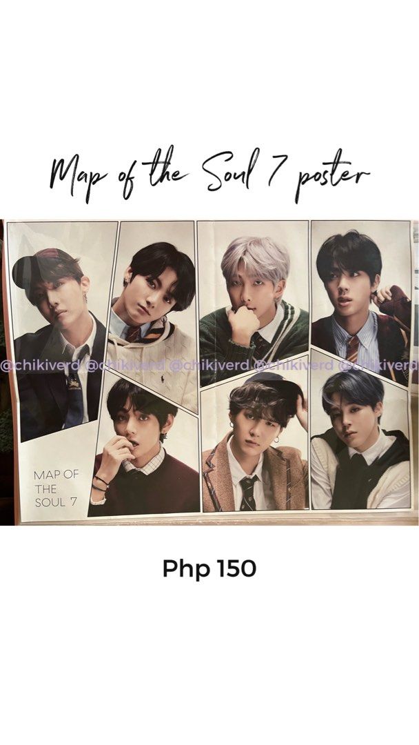 Map of the Soul 7 poster, Hobbies & Toys, Memorabilia & Collectibles, K ...