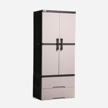 Megabox Boho Wardrobe Cabinet With 2 Drawers MG186RT- Beige, Furniture ...