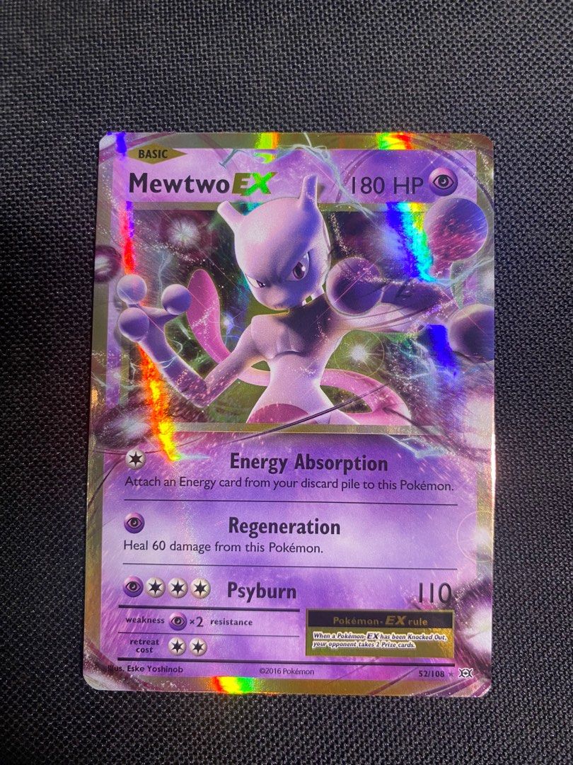 Mewtwo ex holo xy evolutions pokemon card tcg, Hobbies & Toys, Toys ...