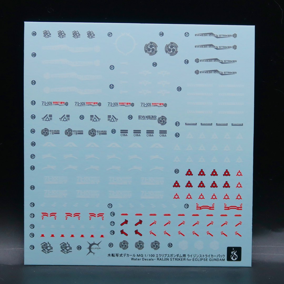 請睇info：MG RAIJIN STRIKER for ECLIPSE GUNDAM neon gundam decal 天蝕 艾古獵斯高達 ...
