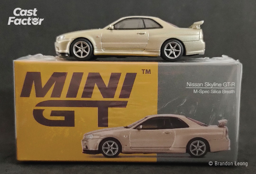 Mini GT #348 Nissan Skyline GT-R R34 M-Spec Silica Breath, Hobbies ...