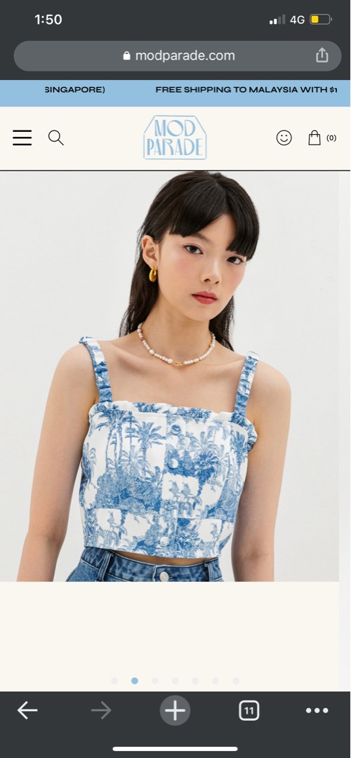 Mod parade Ella top, Women's Fashion, Tops, Blouses on Carousell