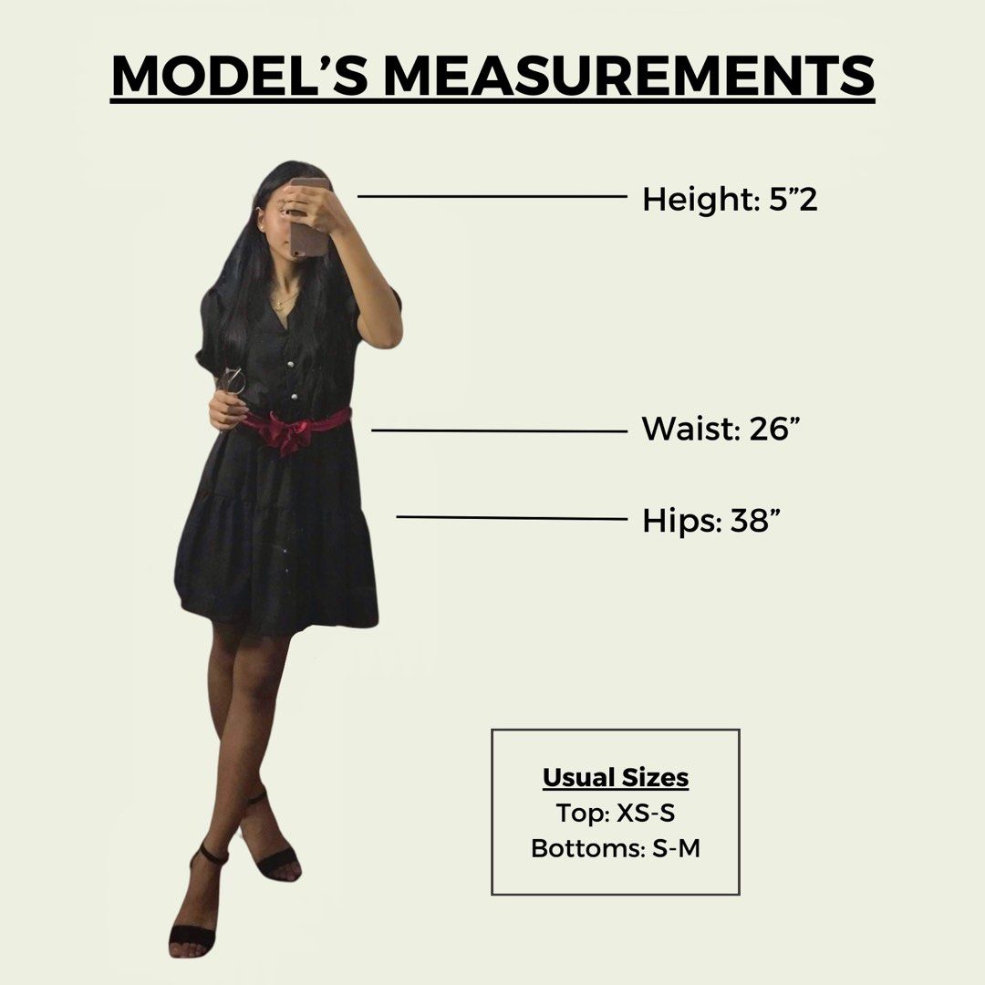MODEL MEASUREMENTS, Women's Fashion, Dresses & Sets, Sets or ...