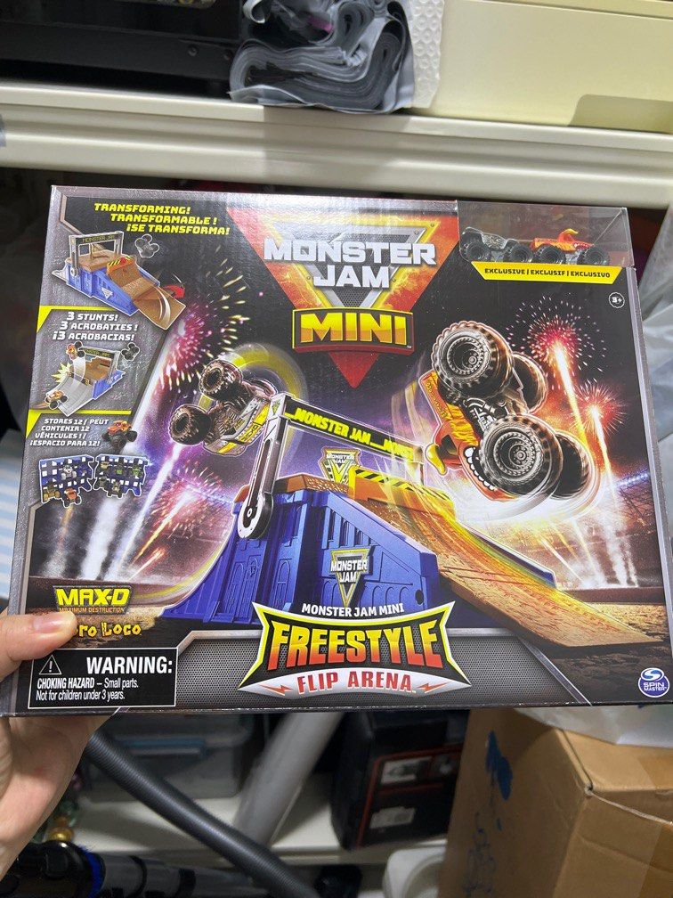 Monster Jam Mini Freestyle Flip Arena, Hobbies & Toys, Toys & Games on ...