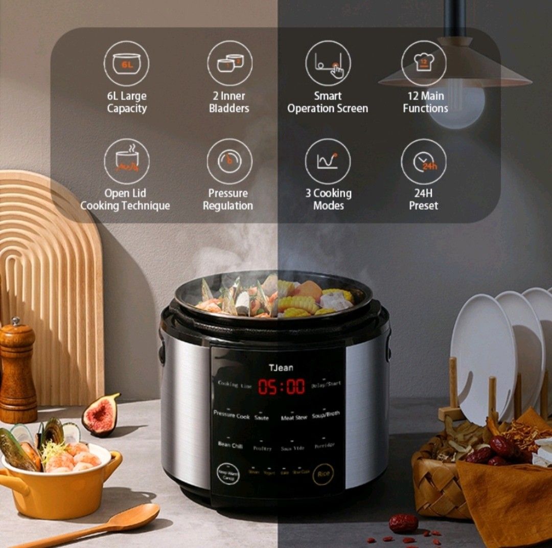 Multifunctional digital Electric pressure cooker rice cooker 6L, TV ...