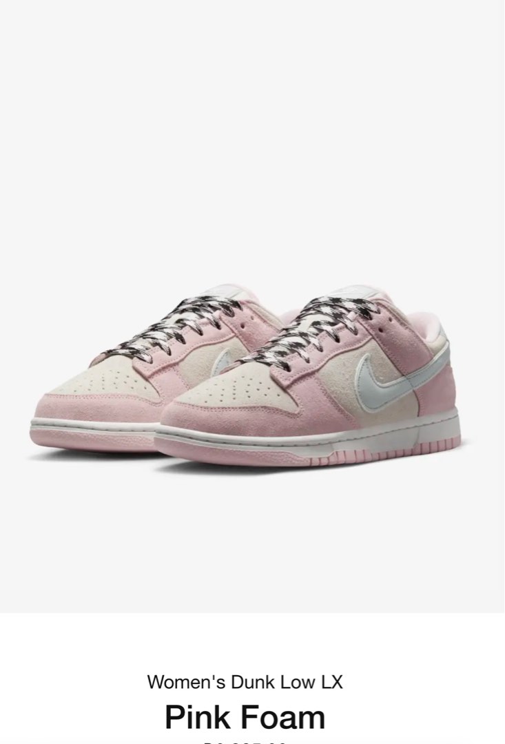 Nike Dunk Low LX (Pink Foam), Women's Fashion, Footwear, Sneakers on ...