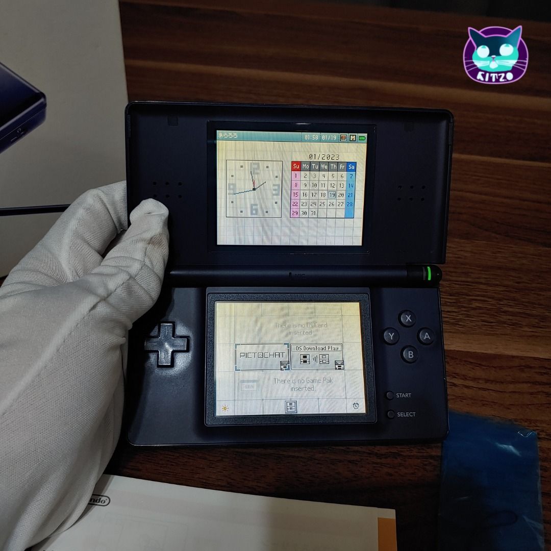 Nintendo DS Lite Enamel Navy Console [JP], Video Gaming, Video Game ...