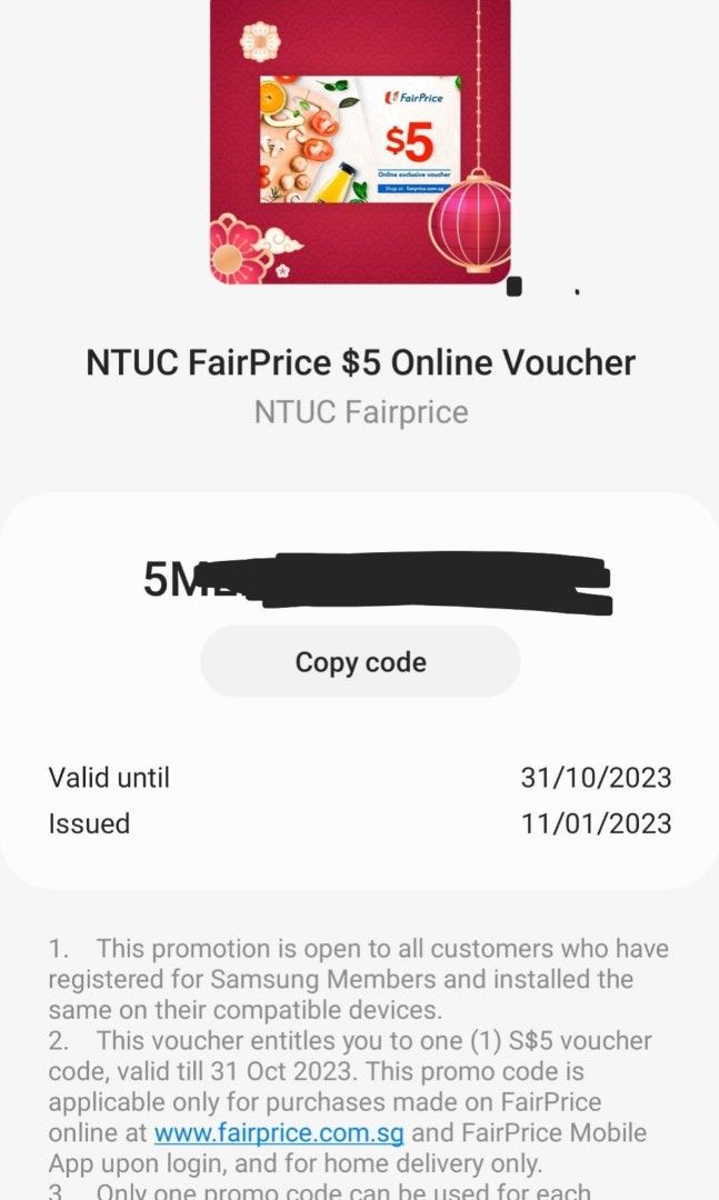 Ntuc voucher $5, Tickets & Vouchers, Vouchers on Carousell