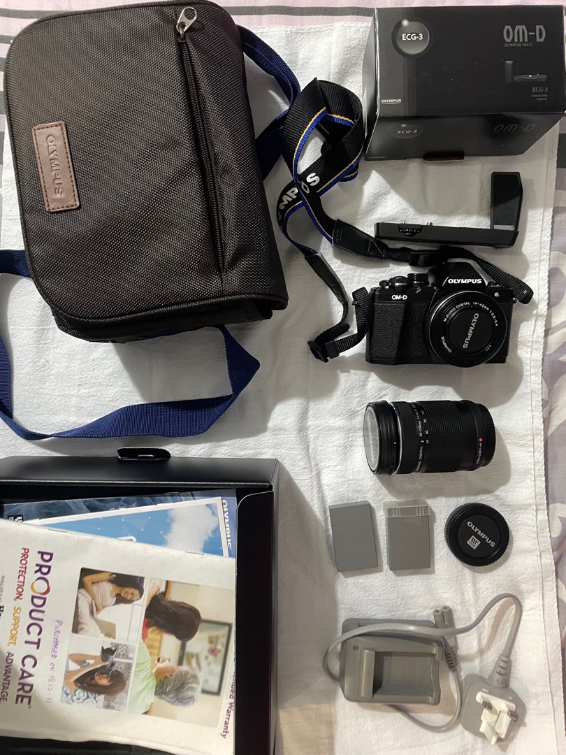 2 LENS 1 BODY Olympus OM-D E-M10 Mark II DZK BLACK CAMERA KIT ...