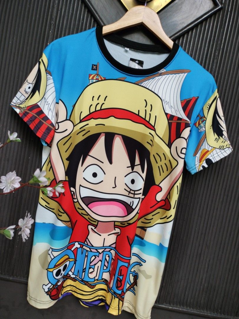 One Piece Monkey D. Luffy Korean Tshirt, Women's Fashion, Tops, Shirts ...