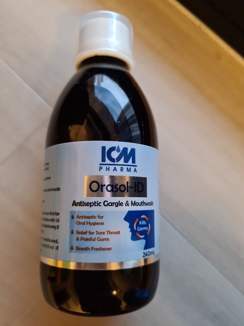 Orasol antiseptic mouthwash 240ml, Health & Nutrition, Medical Supplies ...