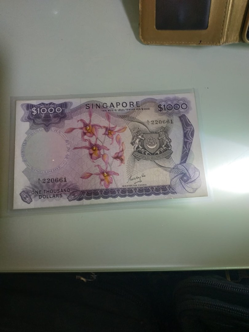 Orchid Series Singapore $1000 Note GKS, Hobbies & Toys, Memorabilia ...