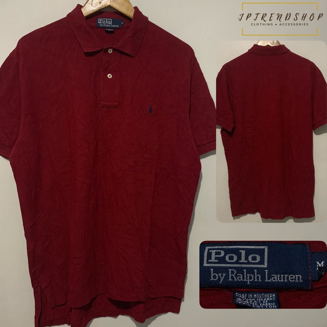 POLO BY RALPH LAUREN BASIC PONY POLO SHIRT (Maroon), Men's Fashion, Tops & Sets, Tshirts & Polo ...