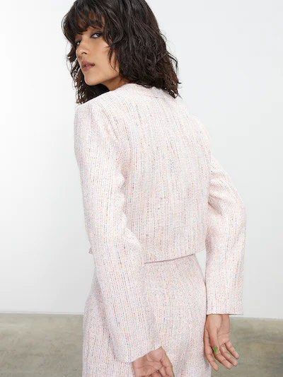 Pomelo Jean-Michel Basquiat Tweed Set, Women's Fashion, Dresses & Sets ...