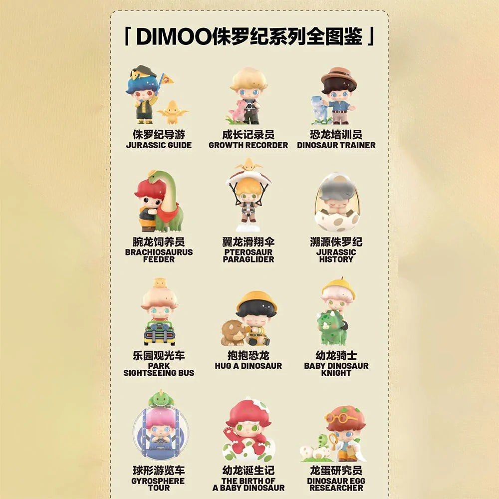 Popmart Dimoo Jurassic World - Jurassic History, Hobbies & Toys, Toys ...