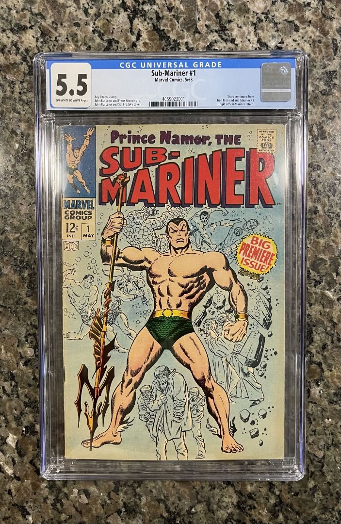 Prince Namor, The Sub-Mariner #1 CGC 5.5 (1968), Hobbies & Toys, Books ...