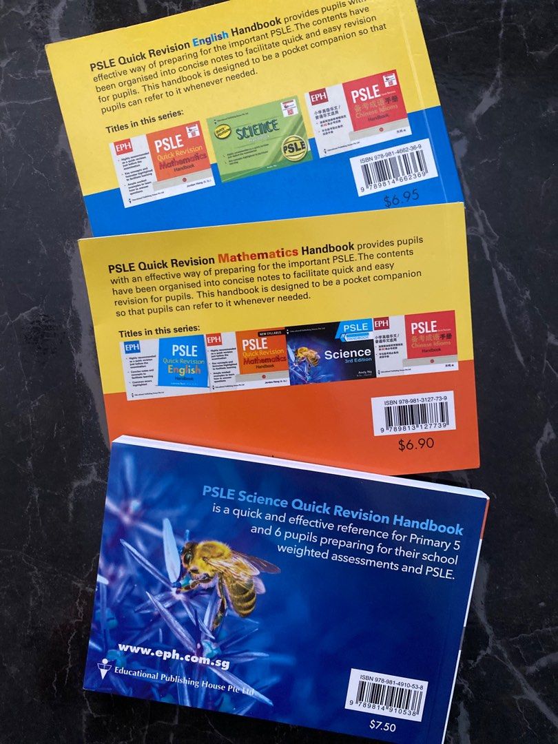 PSLE Quick Revision Handbook Math Science English, Hobbies & Toys ...