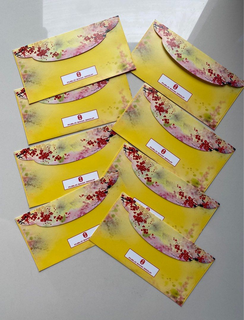 Public Bank Red Packet Angpau Angpow - 8 pieces, Hobbies & Toys ...