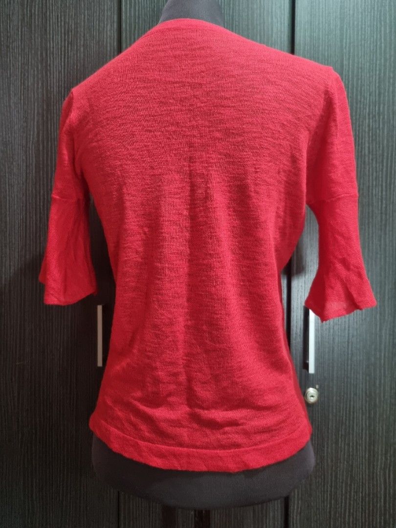 Red See Thru Womens Fashion Tops Shirts On Carousell