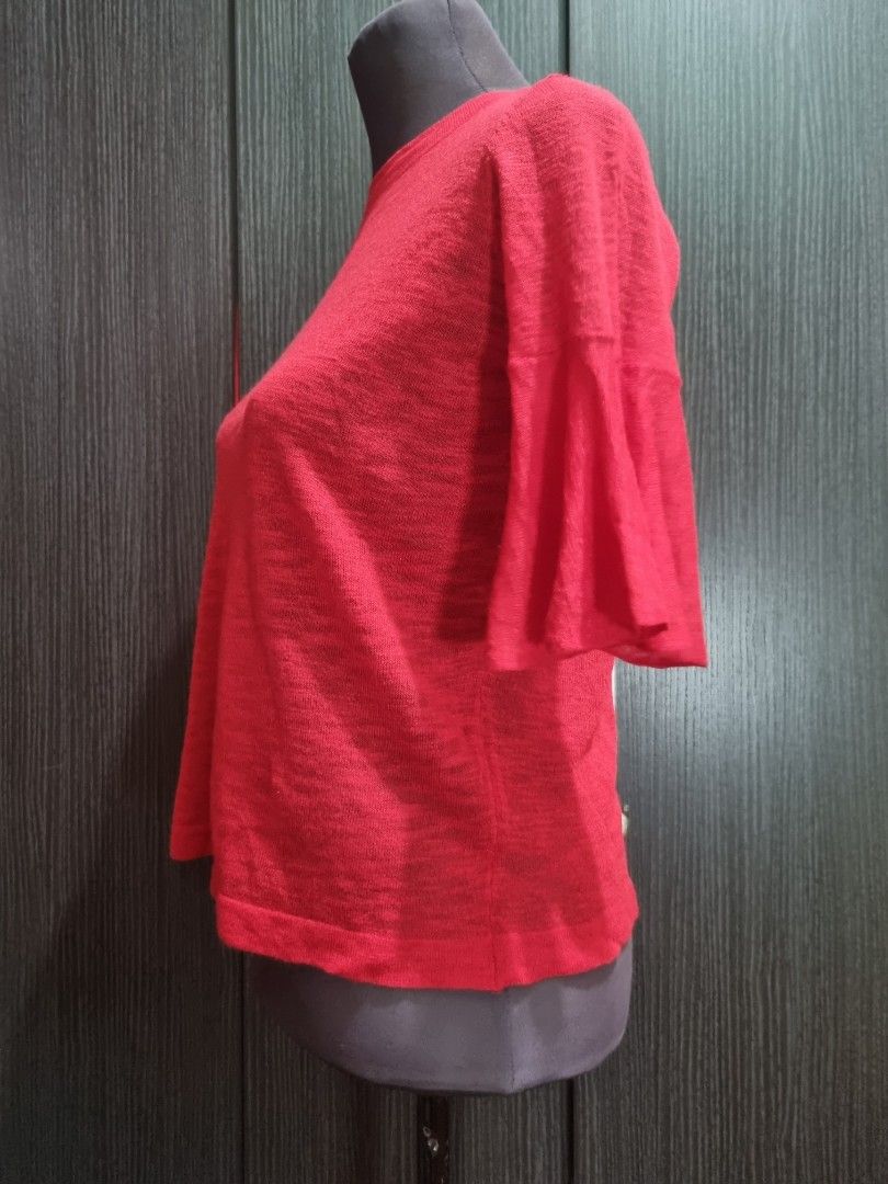 Red See Thru Womens Fashion Tops Shirts On Carousell