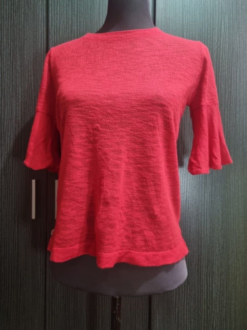 Red See Thru Womens Fashion Tops Shirts On Carousell