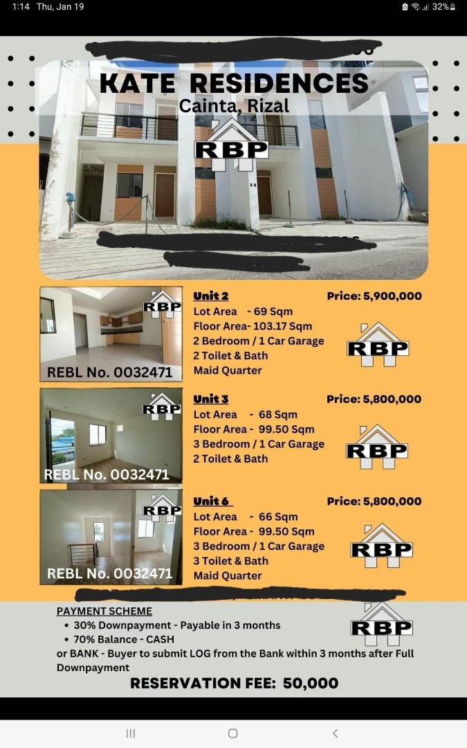 RFO READY FOR OCCUPANCY TOWNYOUSE IN SUBURBAN HEIGHTS, CAINTA RIZAL ...