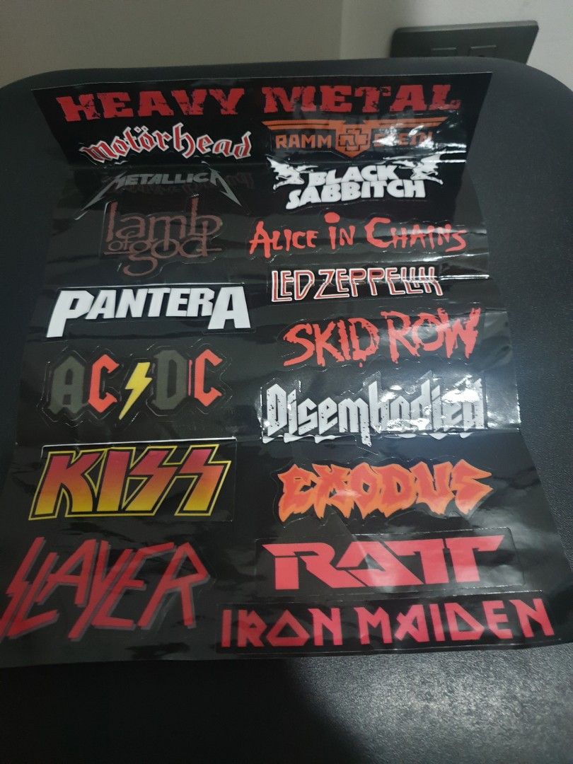 Rock Metal band stickers metallica pantera slayer iron maiden led ...