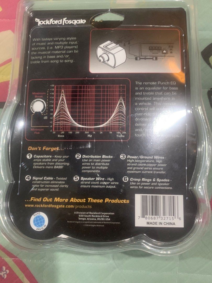 Rockford Fosgate PEQ Punch Amplifier Bass Remote, Car Accessories ...