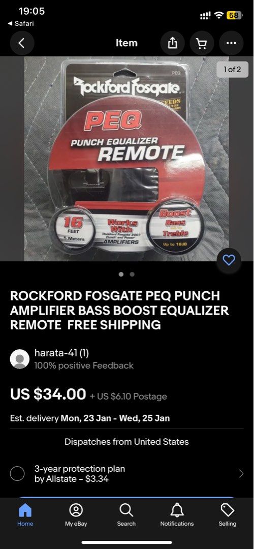 Rockford Fosgate PEQ Punch Amplifier Bass Remote, Car Accessories ...