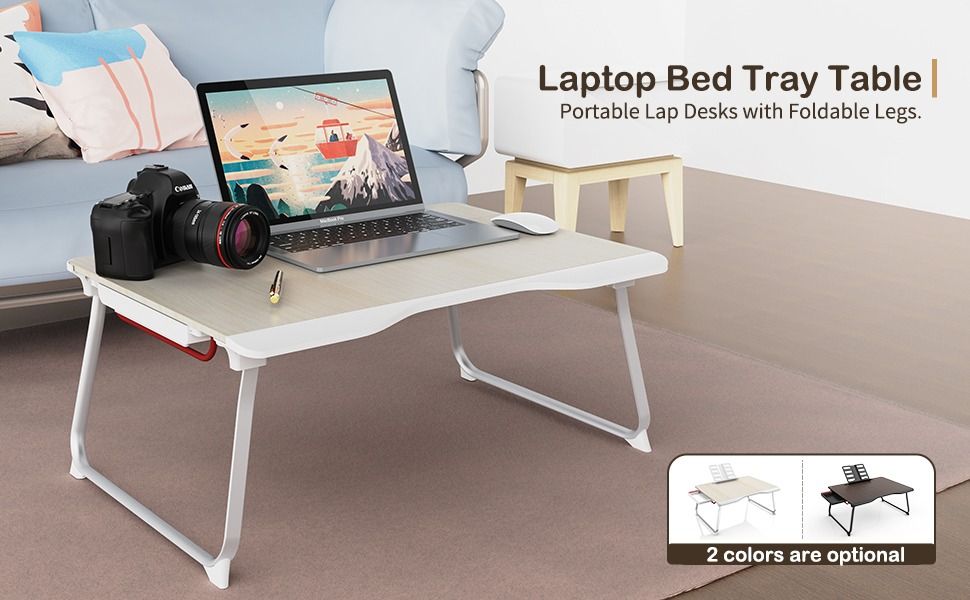 SAIJI G6 Foldable Table, Laptop Table Study Desk Lap Desk Table, Easy ...
