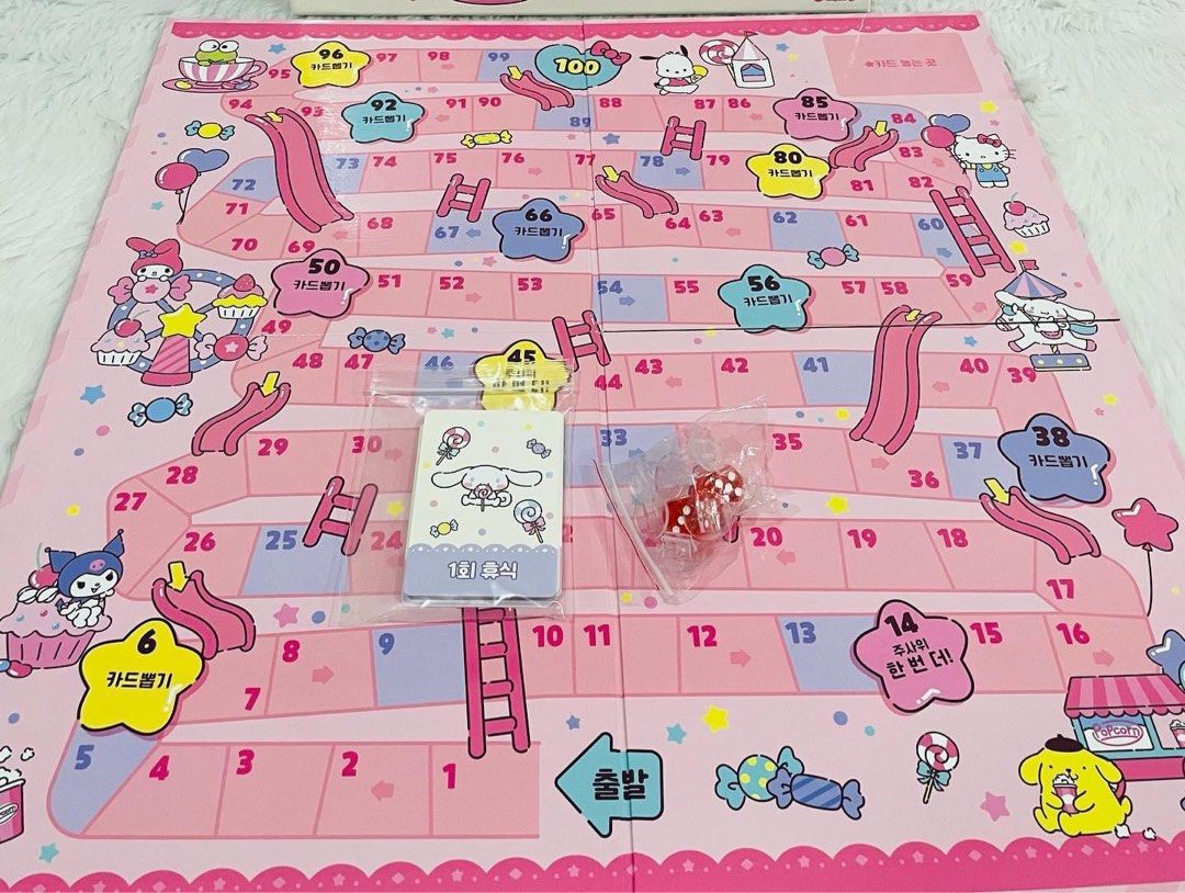 Sanrio Characters snakes and ladder board game, Hobbies & Toys, Toys ...