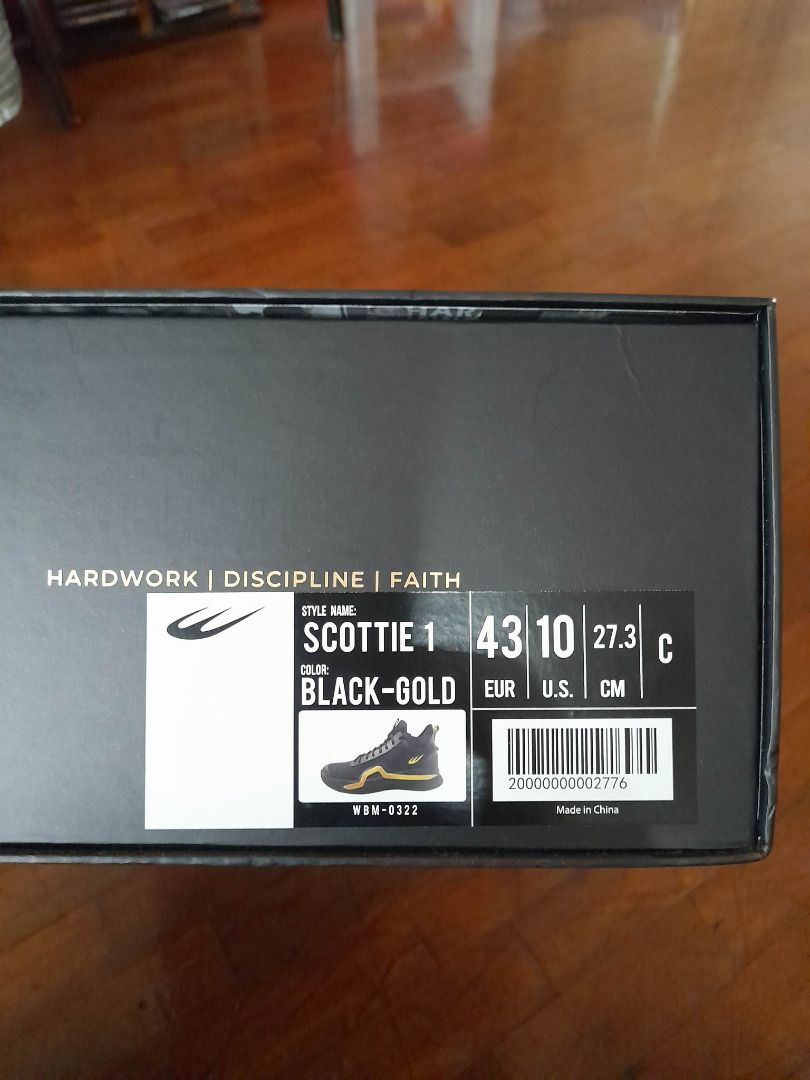 Scottie 1 Black and Gold with Scottie Thomspon Signature World Balance ...