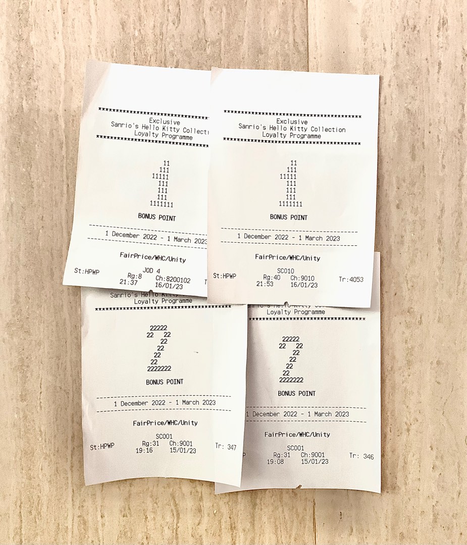 Set of 6 NTUC Fairprice Bonus Points (Hello Kitty), Tickets & Vouchers ...