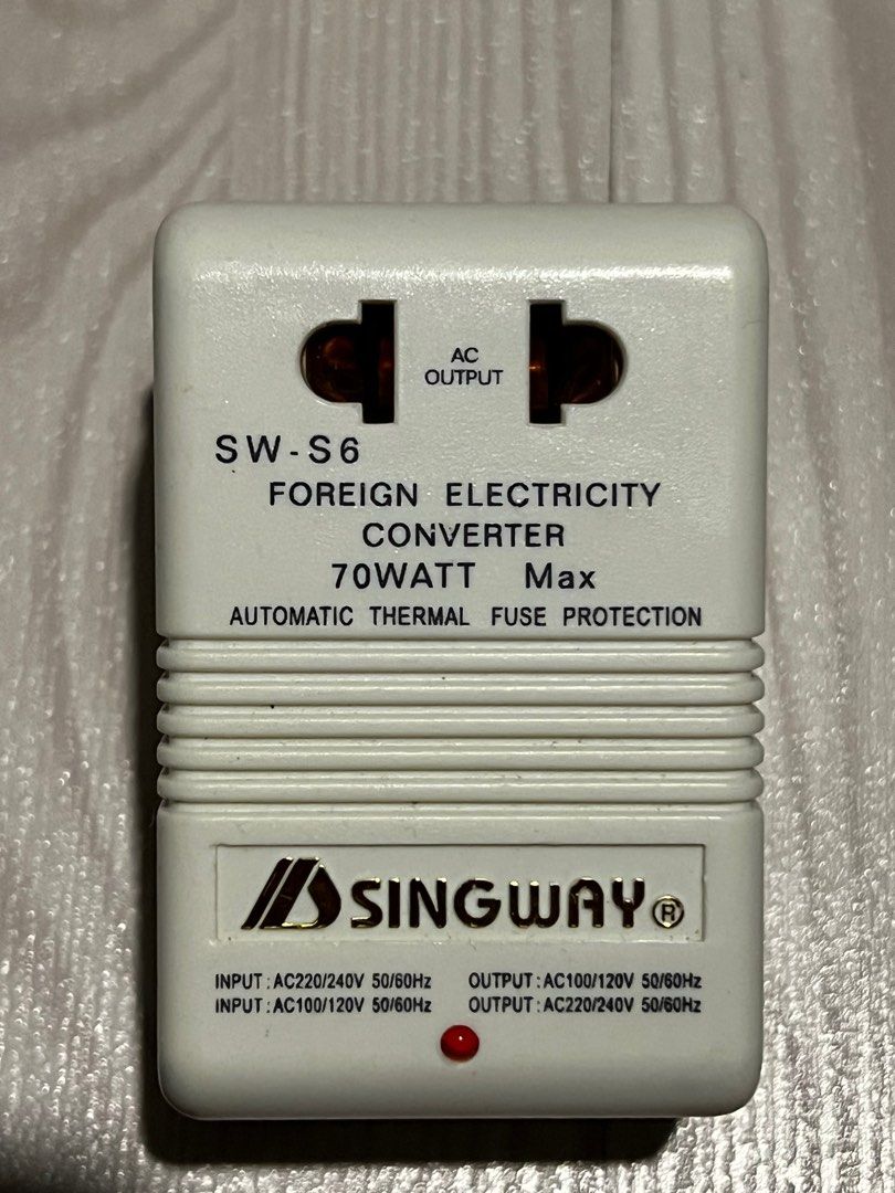 Singway Foreign Electricity Converter, TV & Home Appliances, Electrical, Adaptors & Sockets on ...