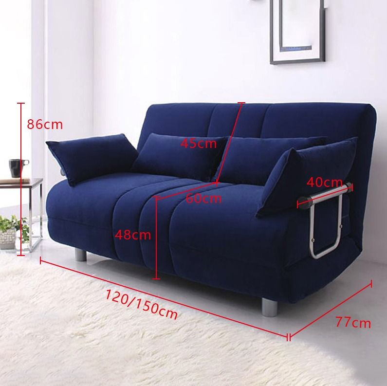 Sofabed 120/150cm Sofa Free Pillows, Furniture & Home Living, Furniture ...