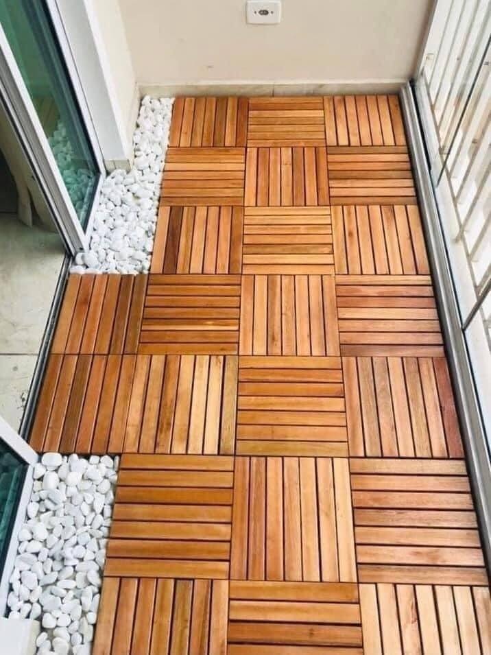 Solid Teak Wood Teak Tiles 30x30x2cm (Sold per tile), Furniture & Home ...