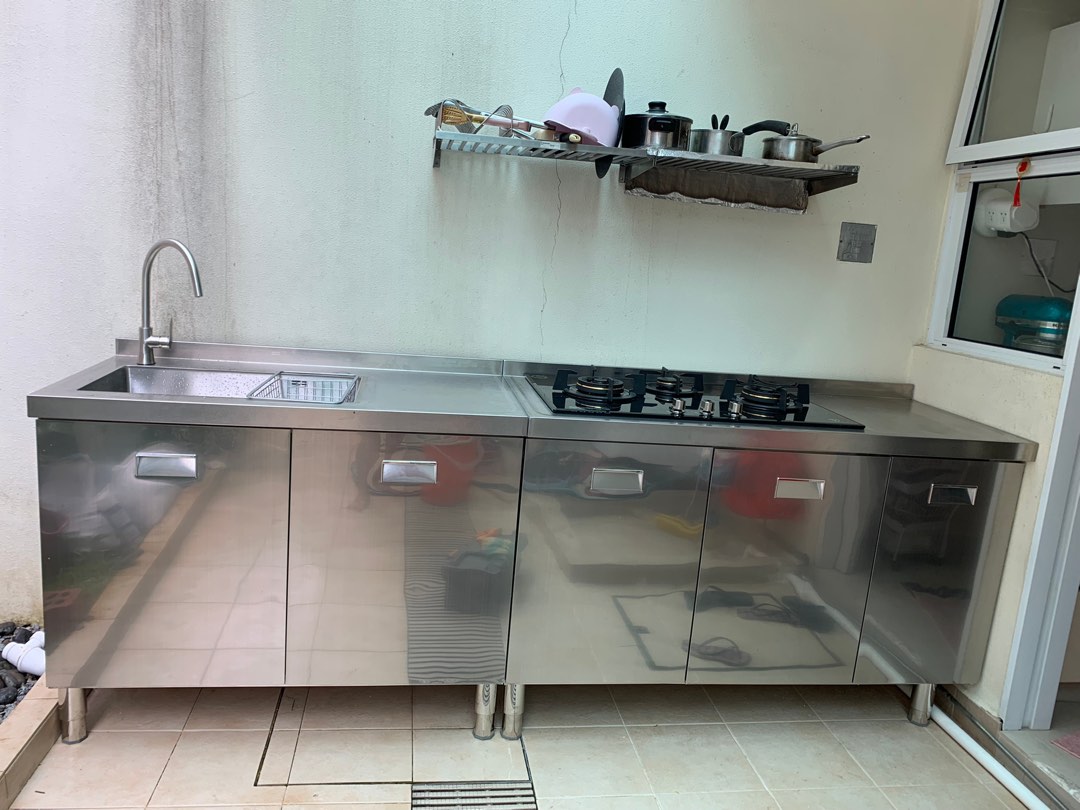Stainless steel kitchen cabinet customise refer price list, Furniture ...