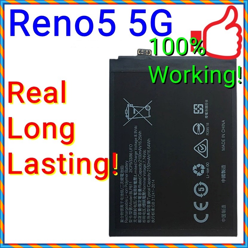 (Support 65W SuperVOOC) NEW ORI Long Lasting Stable Battery BLP811 for ...