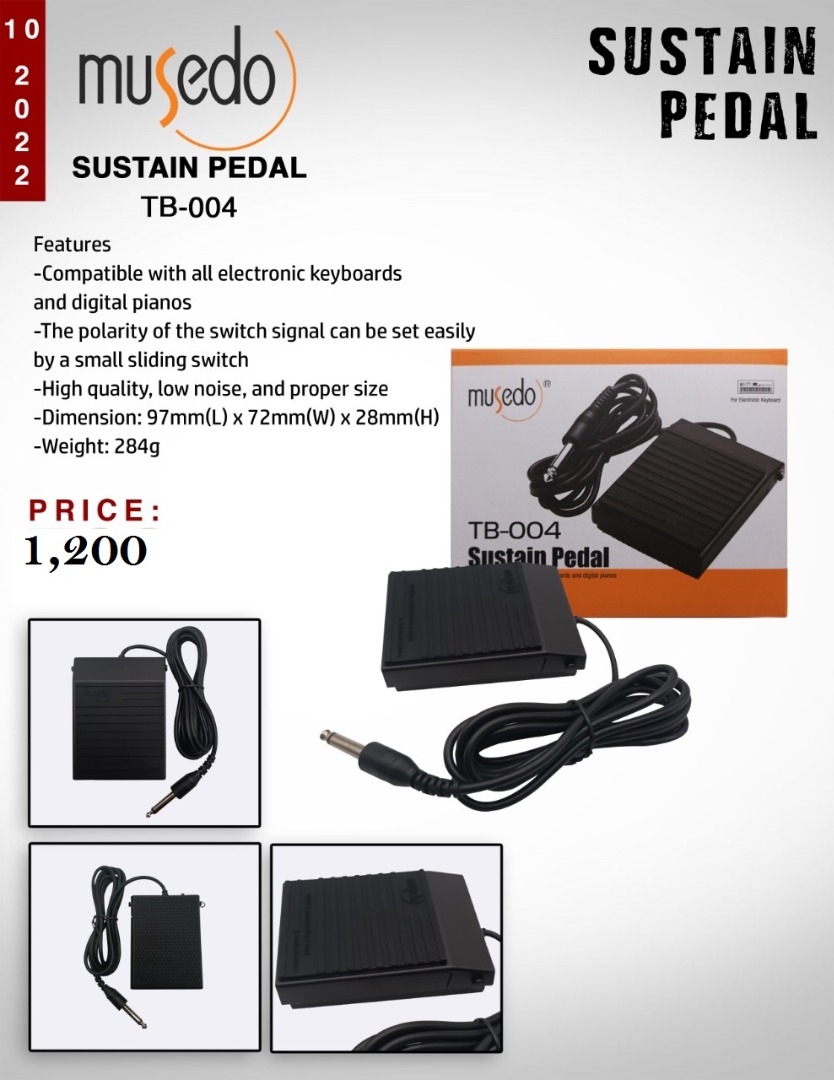 Sustain Pedal TB-004 ( Musedo ), Hobbies & Toys, Music & Media, Music Accessories on Carousell