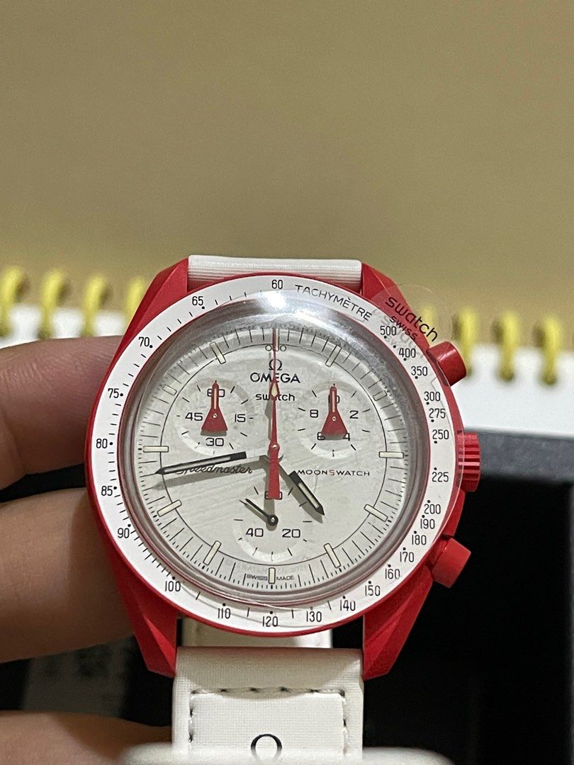 Swatch x Omega Moonswatch Mission to Mars, Luxury, Watches on Carousell