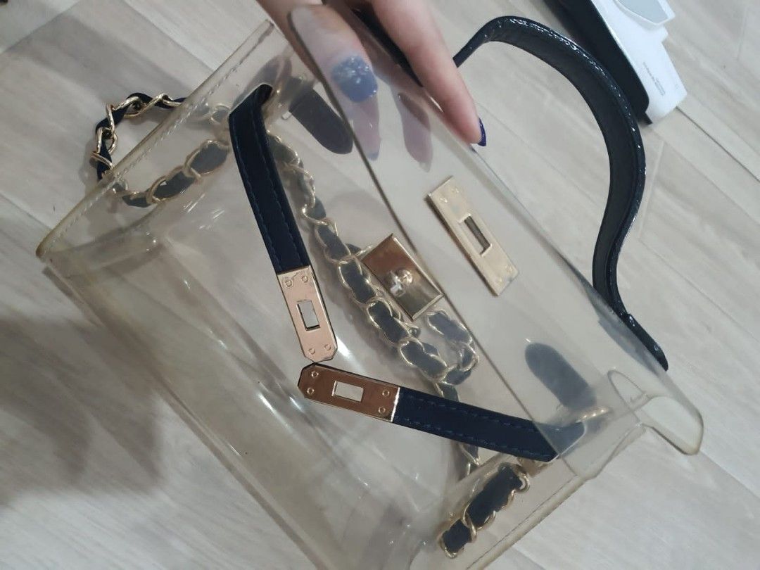 Tas transparan DAPHNE &DENiSE, Fesyen Wanita, Tas & Dompet di Carousell