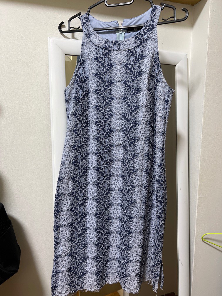 The Stage Walk Blue Lace Dress, Women's Fashion, Dresses & Sets ...