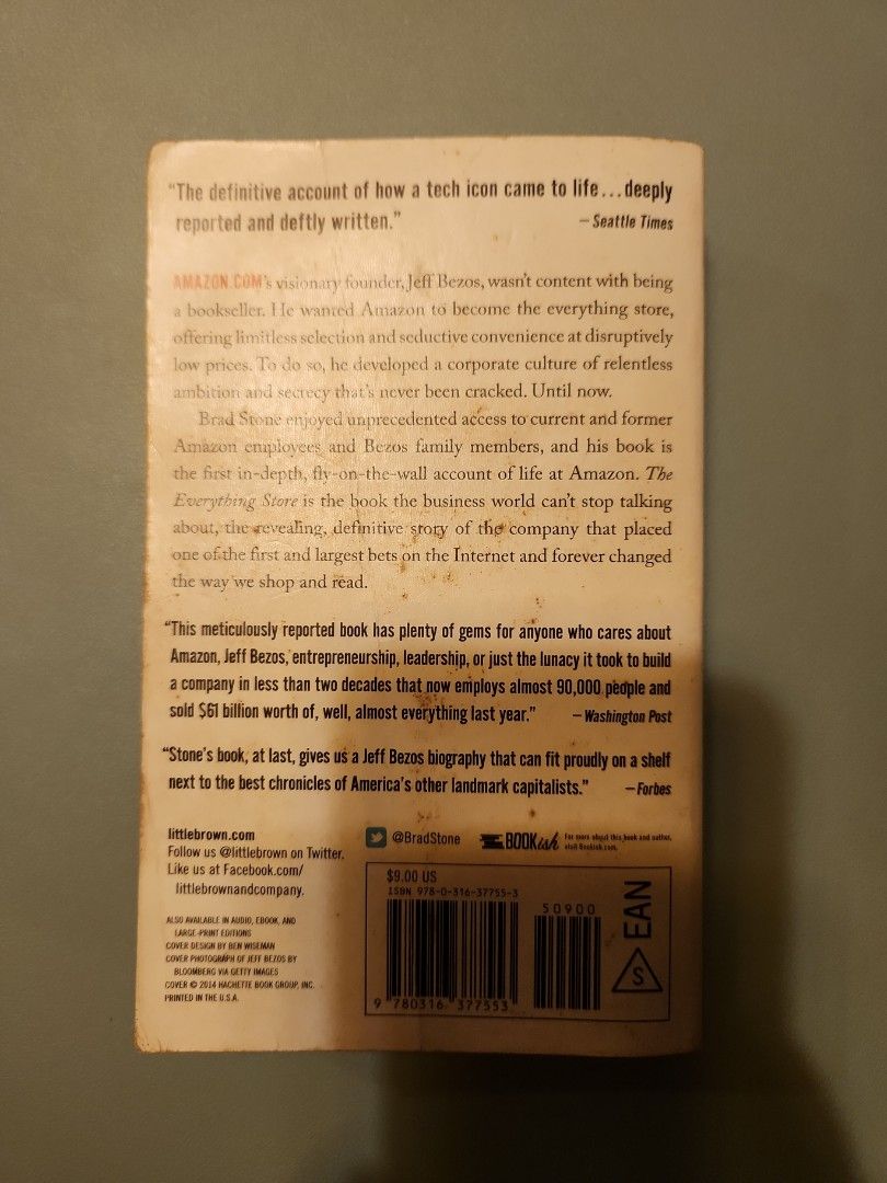 The everything store: Jeff Bezos and the age of Amazon, Hobbies & Toys ...