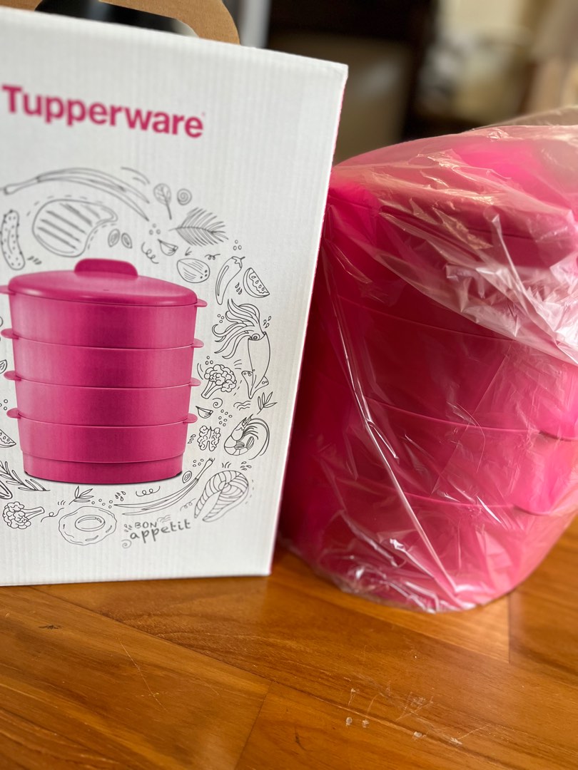Tupperware 4 layer steamer boxes, Furniture & Home Living, Kitchenware ...