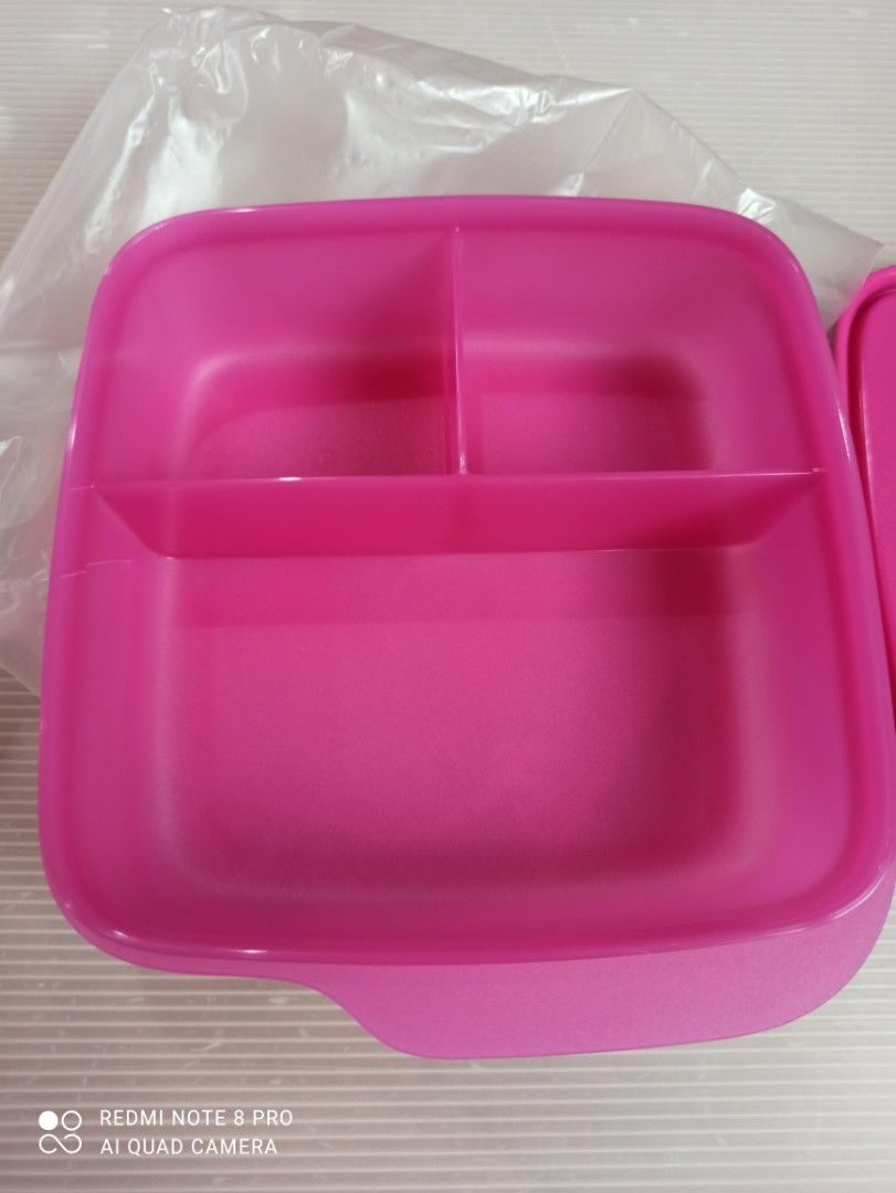 Tupperware LolliTup Lunch Box with divider [3 Colours] Stackable Picnic ...