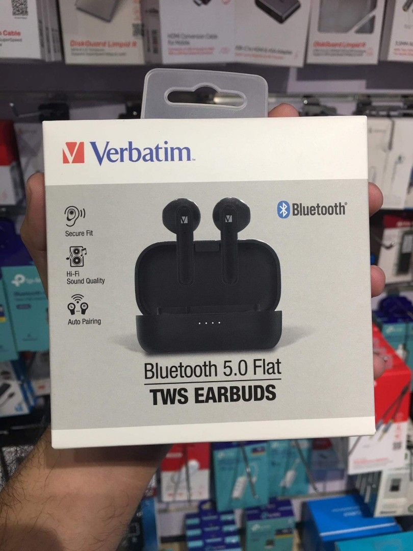 Verbatim TWS Bluetooth 5.0 Earbuds Black 66618, Audio, Earphones on ...