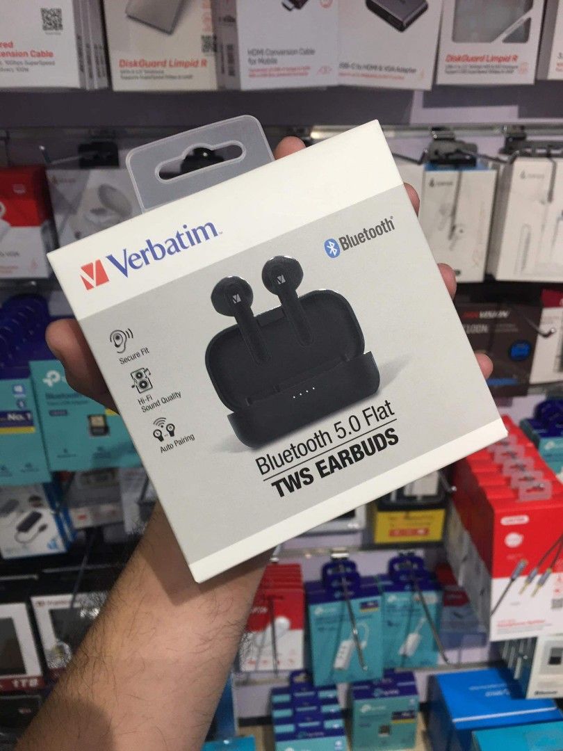 Verbatim TWS Bluetooth 5.0 Earbuds Black 66618, Audio, Earphones on ...