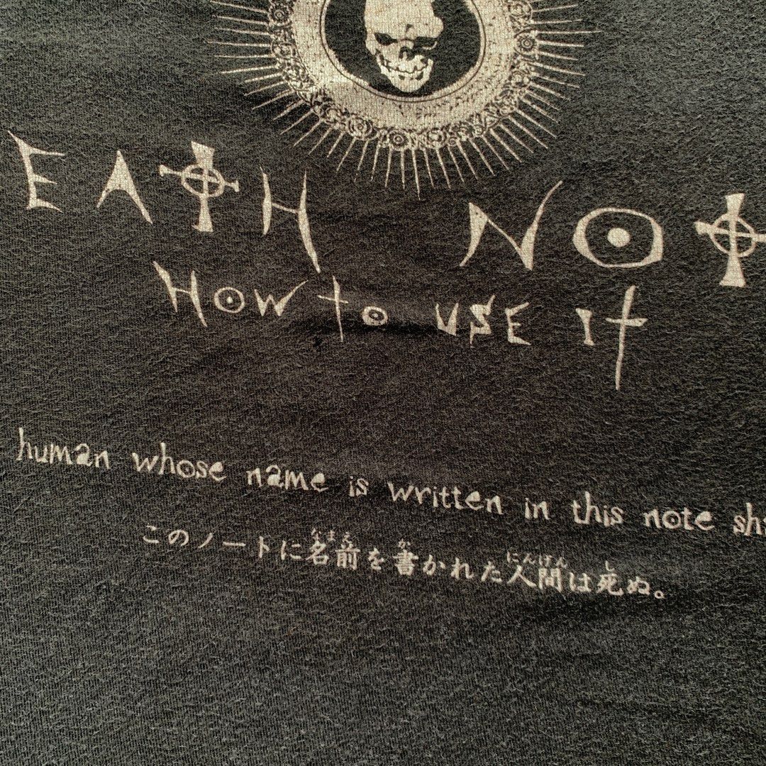 Vintage Death Note Y2K Top Anime Baby Tee Shirt on Carousell